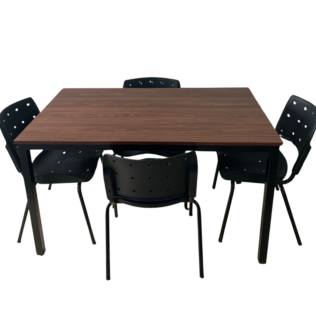 Mesa de Comedor para 4 Personas con Sillas de PVC | AMACOR